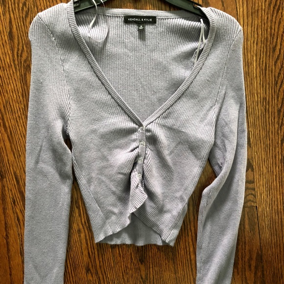 Kendall & Kylie | Sweaters | Kendall Kylie Lilaclight Purple Cropped ...